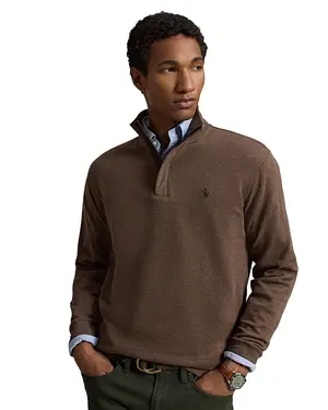 Polo Ralph Lauren Long Sleeve Quarter Zip Pullover Brown