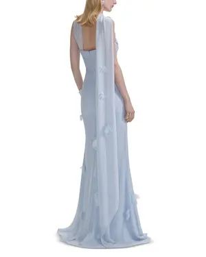 SELF-PORTRAIT Georgette Applique Gown