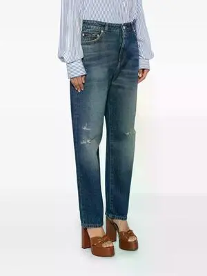 Dolce & Gabbana Distressed Straight Leg Jeans