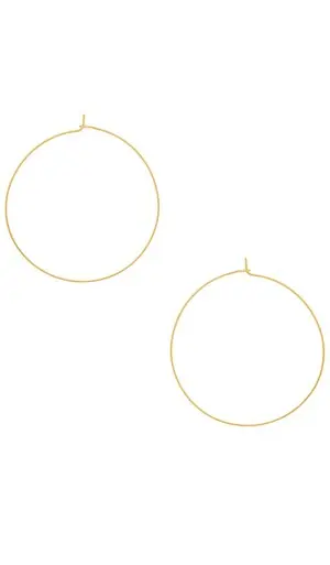 LUV AJ Capri Wire Hoops - 14k Antique Gold