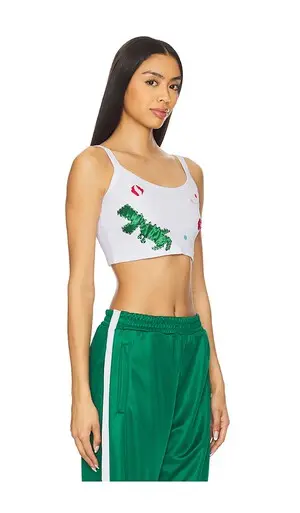 Fiorucci Multipatch Dinosaur Cropped Tank Top