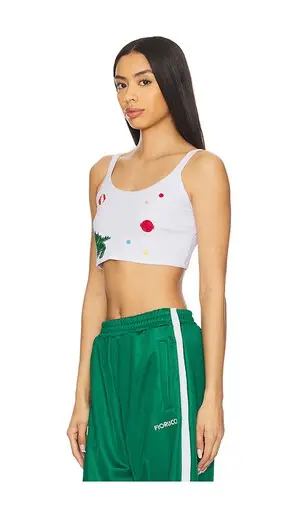Fiorucci Multipatch Dinosaur Cropped Tank Top