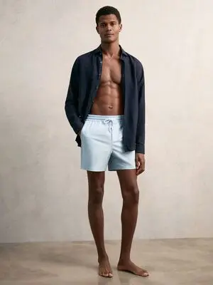 REISS Cliff Drawstring Swim Shorts - Soft Blue