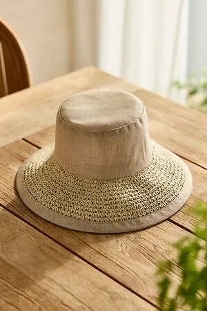 TERRAIN Crochet Brim Bucket Hat - Neutral
