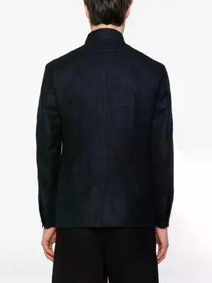 Zegna Slub-texture Jacket - Blue