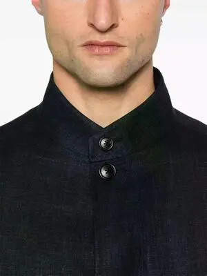 Zegna Slub-texture Jacket - Blue