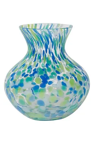 JULISKA Puro 6-inch Pattern Glass Vase - Blue Multi