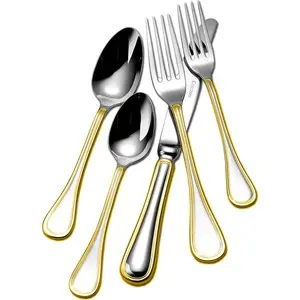 COUZON Lyrique Accent 5 Piece Place Setting - Gold