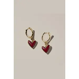 NICKEL & SUEDE Nickel & Suede Sweetheart Huggie Earrings
