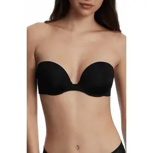 SKARLETT BLUE Breathless Strapless Plunge Push-up Bra - Black