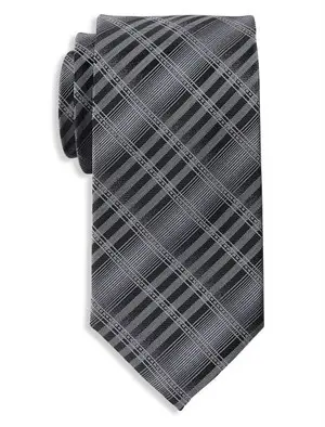 SYNRGY BY DXL Plaid Ombré Neck Tie - Black