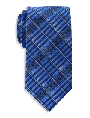 SYNRGY BY DXL Synrgy By DXL Plaid Ombré Neck Tie Blue