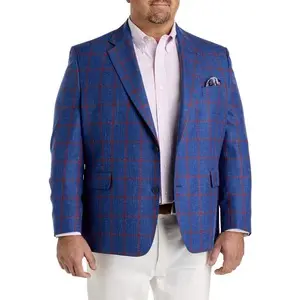 TALLIA Big & Tall Windowpane Sport Coat