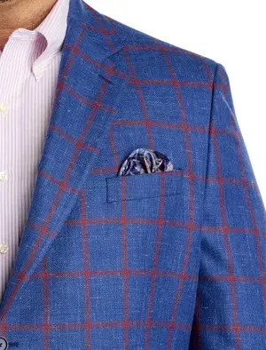 TALLIA Big & Tall Windowpane Sport Coat