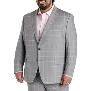 Michael Kors Big & Tall Windowpane Suit Jacket
