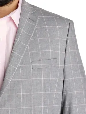 Michael Kors Big & Tall Windowpane Suit Jacket