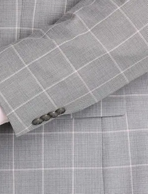 Michael Kors Big & Tall Windowpane Suit Jacket