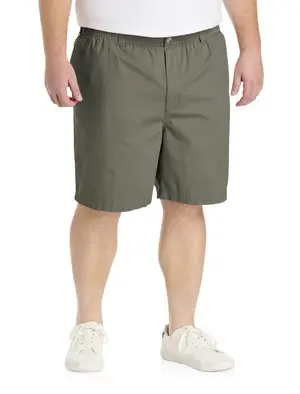 HARBOR BAY BY DXL Harbor Bay Big & Tall Elastic-waist Shorts - Olive