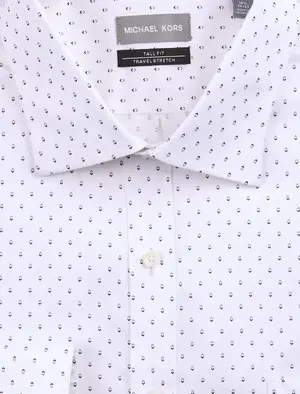 Michael Kors Big & Tall Non-iron Geometric Print Dress Shirt