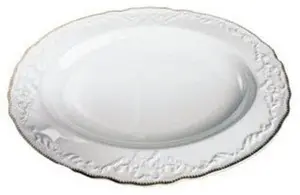 ANNA WEATHERLEY Simply Anna Oval Platter - White/gold
