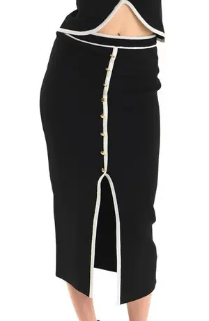 Endless Rose Contrast Maxi Sweater Skirt