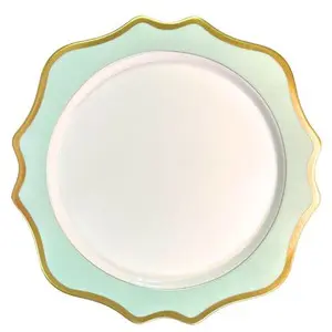 ANNA WEATHERLEY Anna's Palette Charger Plate - Aqua Green