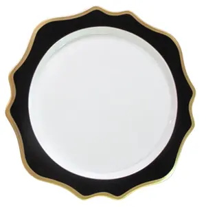 ANNA WEATHERLEY Anna's Palette Charger Plate - Black