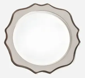 ANNA WEATHERLEY Anna's Palette Charger Plate - Grey/platinum