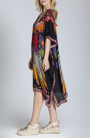 APNY Print Midi Caftan - Blue Multi