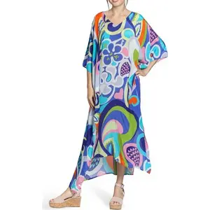 APNY Print Midi Caftan - Blue Print