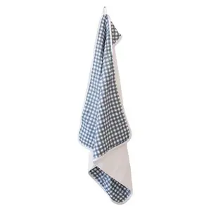 LULUJO Hooded Towel - Navy Gingham