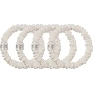 Slip 4-pack Skinny Silk Scrunchies - White