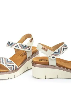 Pikolinos Gomera Platform Wedge Sandals - Nata