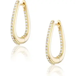 Sheryl Lowe Diamond Buckle Earrings - 14kt Yellow Gold