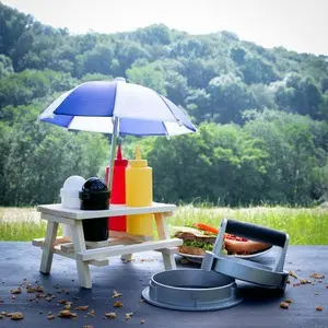 KUCHENPROFI Picnic Condiment Set For Ketchup, Mustard, Salt & Pepper