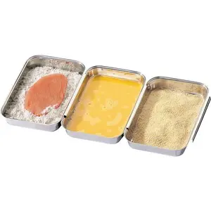 KUCHENPROFI 3 Piece No Mess Breading Pan Set - Silver
