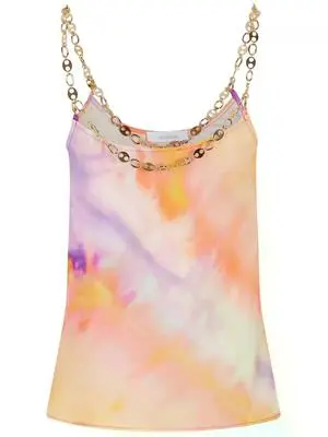 Rabanne Printed Satin Top