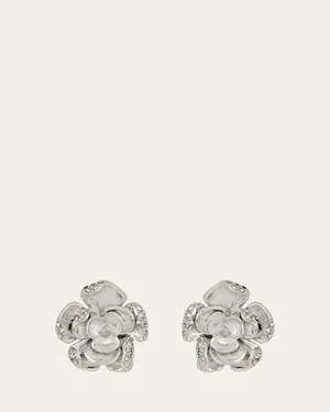 Oscar De La Renta Small Stud Earrings - Crystal