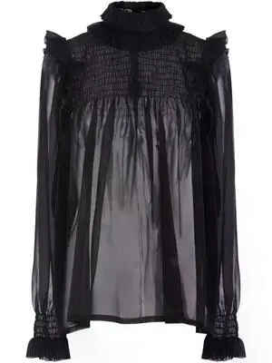 Saint Laurent Semi-sheer Crepe Blouse