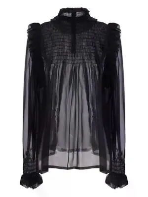 Saint Laurent Semi-sheer Crepe Blouse