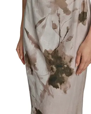 Donna Karan New York Sleeveless Belted Midi Dress