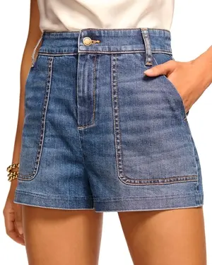 Ramy Brook Hilary High-rise Denim Shorts - Medium Wash