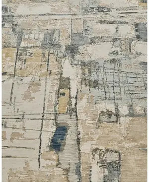 EXQUISITE RUGS Infinity 7131 Area Rug, 6' X 9 - Silver/blue