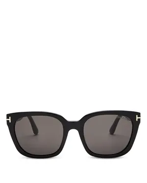 TOM FORD Square Sunglasses, 53mm - Black/smoke