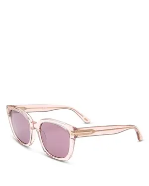 TOM FORD Square Sunglasses, 53mm Pink/violet