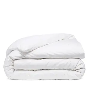 SCHLOSSBERG Daisy Embroidered Blanc Duvet Cover, Queen - White