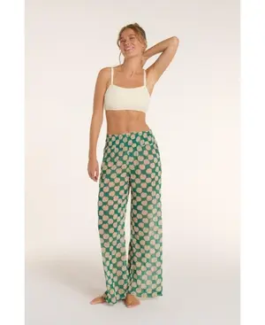 HERMOZA Nora Pant Cover-up - Shell Chess