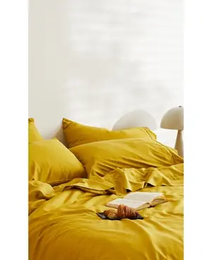 ETTITUDE Cleanbamboo Hemp Linen+ Sheet Set - Honey