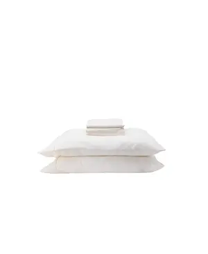 ETTITUDE Cleanbamboo Hemp Linen+ Sheet Set, California King Stone