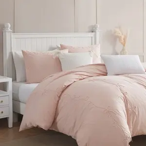 PERI HOME Sasha Bows Comforter Set, King - Blush